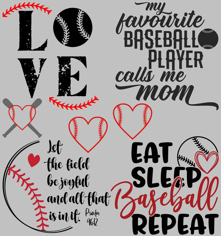 Baseball/Softball Premade Gangsheets | Custom DTF Transfers | Axo ...